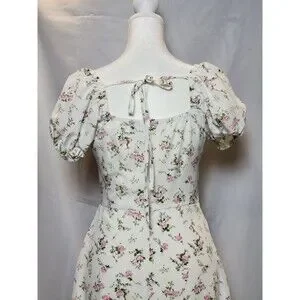 SHEIN | Dresses | Womens Xs Cottagecore Floral Midi Dress Milkmaid ...